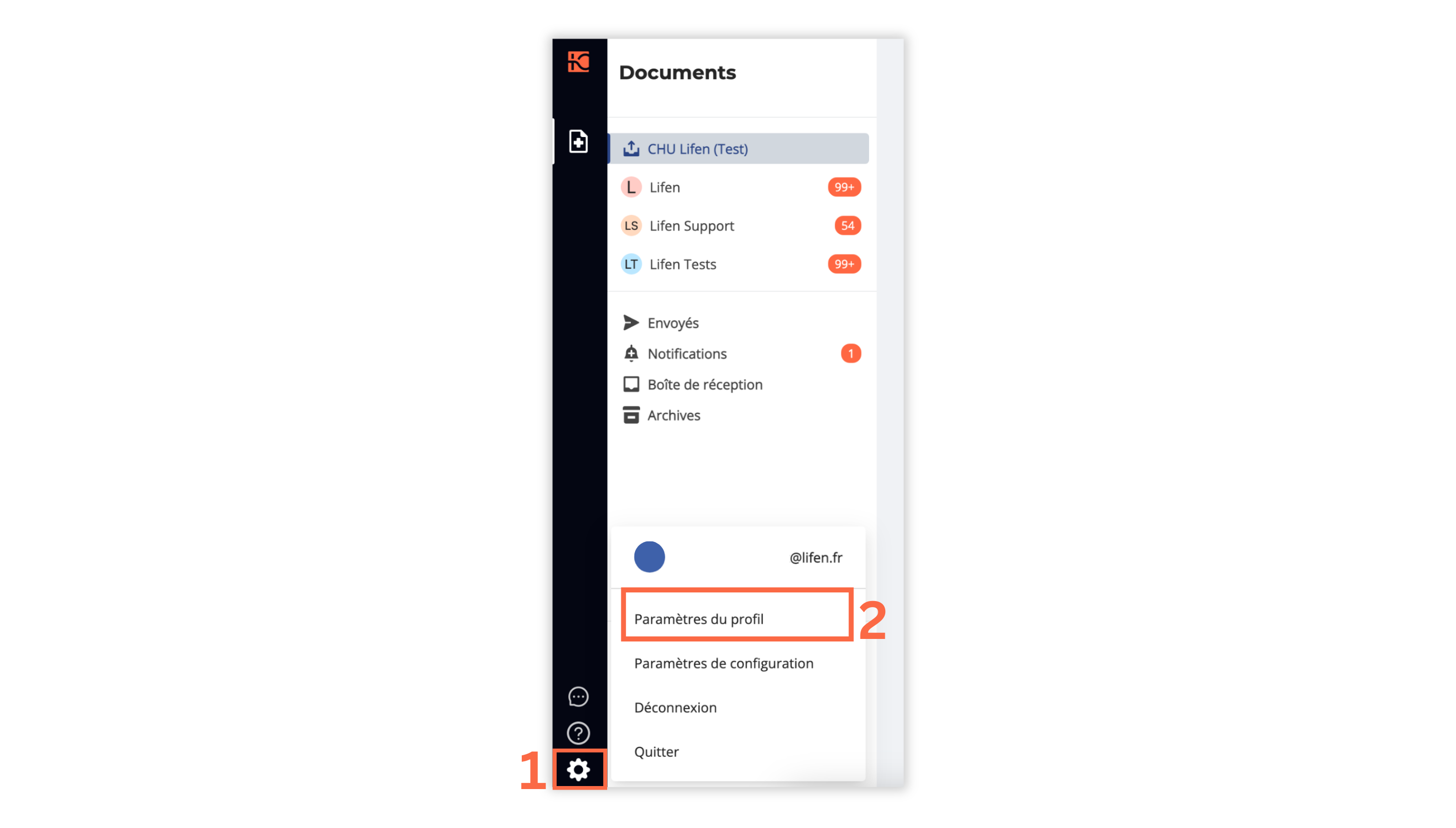Configurer la réception des mails de notification – Assistance Lifen FR